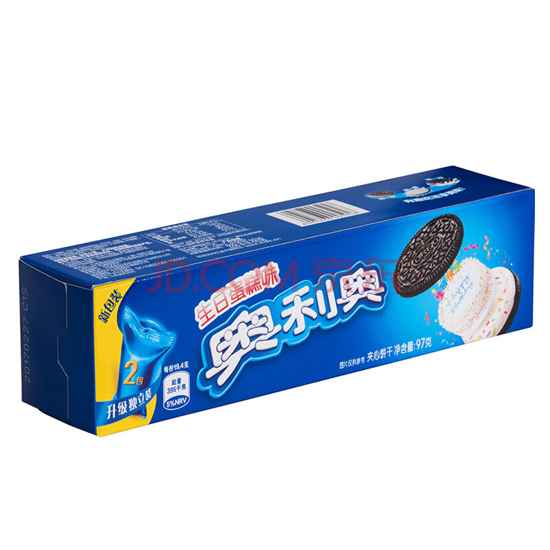 奥利奥Oreo早餐休闲零食蛋糕糕点生日蛋糕味夹心饼干97g - 福卡商城