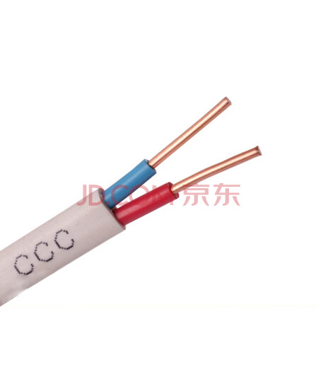 番禺五羊 电线电缆ZC-BVVB 2*1.5平方2芯铜芯国标硬芯阻燃护套线 100米