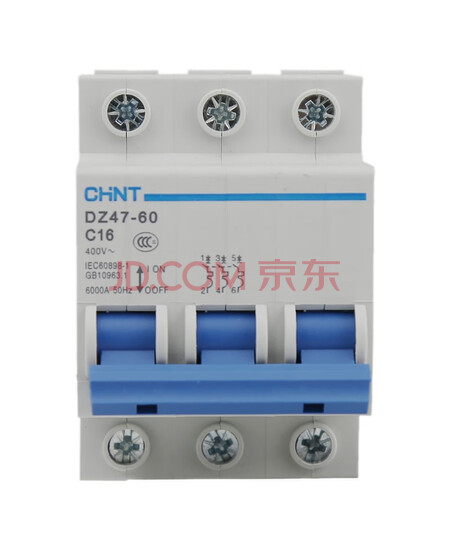 正泰 微型断路器 DZ47-60 3P C16