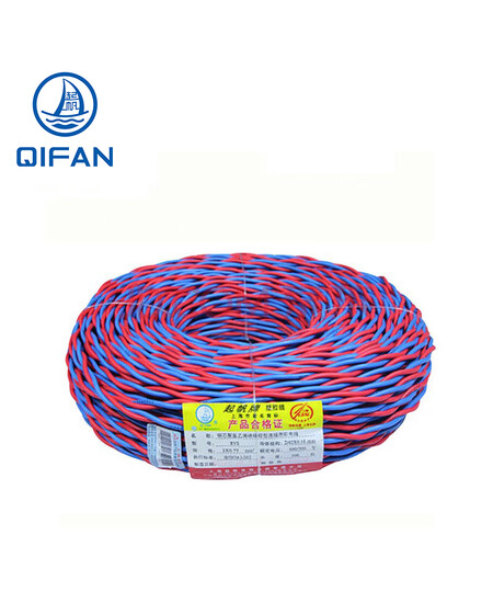起帆（QIFAN）ZB-RVS-300/300V-2*1.5阻燃双绞线 红蓝 100米