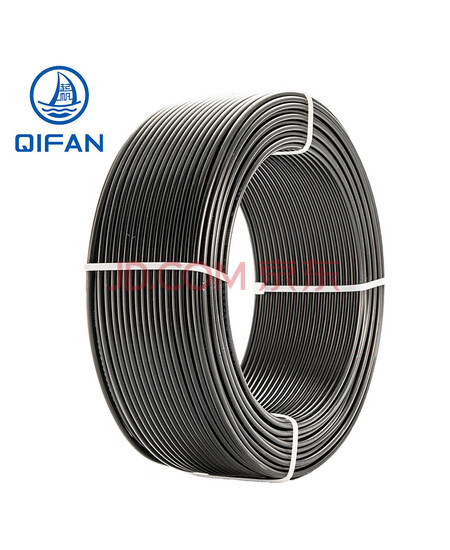 起帆（QIFAN）电缆 BVR-300/500V-1*0.75平方 国标单芯多股铜芯软线 黑色 100米