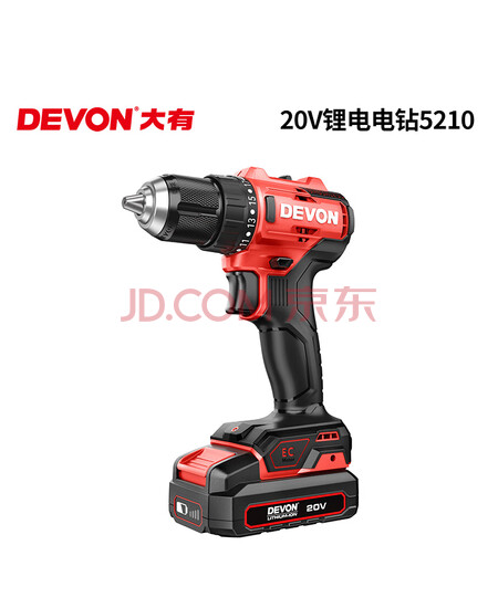 大有 5210-Li-20 20V锂电无刷电钻/50Nm/单机头/彩盒