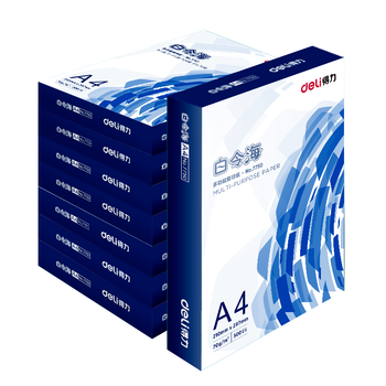 得力（deli）白令海 A4 70g 双面打印纸 高性价比复印纸 草稿纸 500张/包 8包1箱（整箱4000张）-融创集采商城