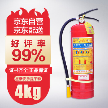 星浙安 灭火器 干粉灭火器4公斤 手提式商用家用灭火器4KG消防器材MFZ/ABC4-融创集采商城