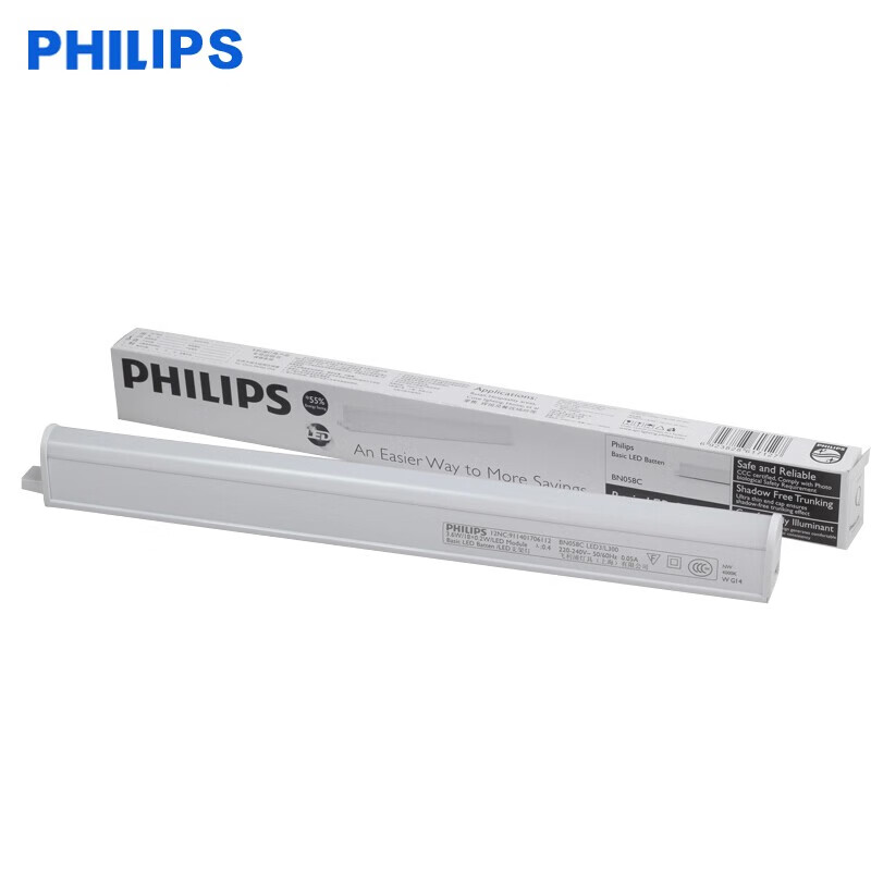 PHILIPS飞利浦明皓系列T5 LED一体化支架灯BN058C 0.9米9.6W冷光6500K不含连接线和电源线 1支-融创集采商城