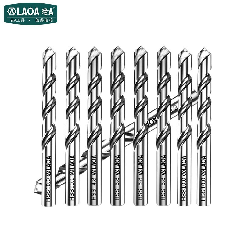 老A LAOA LA162061高速钢M2全磨制麻花钻头不锈钢钻头4.2mm （10支装）-融创集采商城
