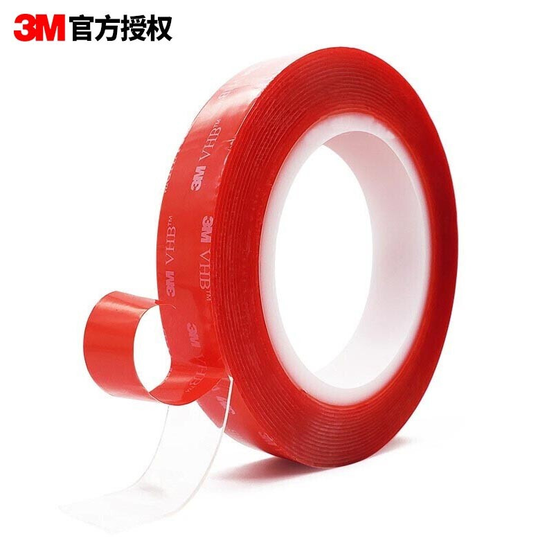 3M双面胶VHB高强度丙烯酸泡棉透明胶带防水耐热车用双面胶厚1MM长5M宽10毫米S10-1-融创集采商城
