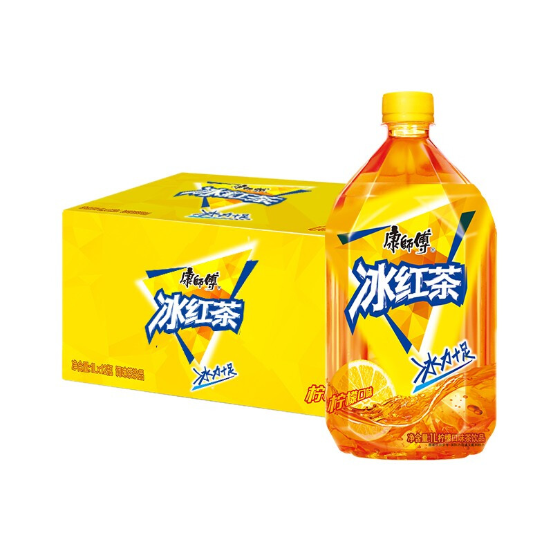 康师傅 冰红茶1L*12瓶 柠檬红茶饮料饮品大瓶畅饮装整箱 王一博同款-融创集采商城