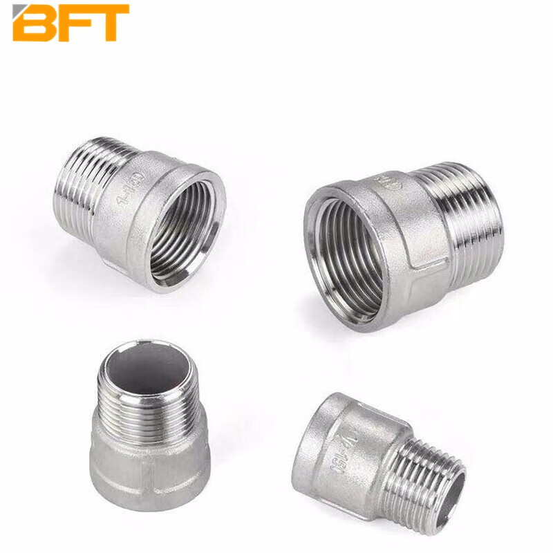 贝傅特 304不锈钢丝扣接头直角丝扣接头4分6分1寸内外丝等径直接 内外丝接头DN15-融创集采商城