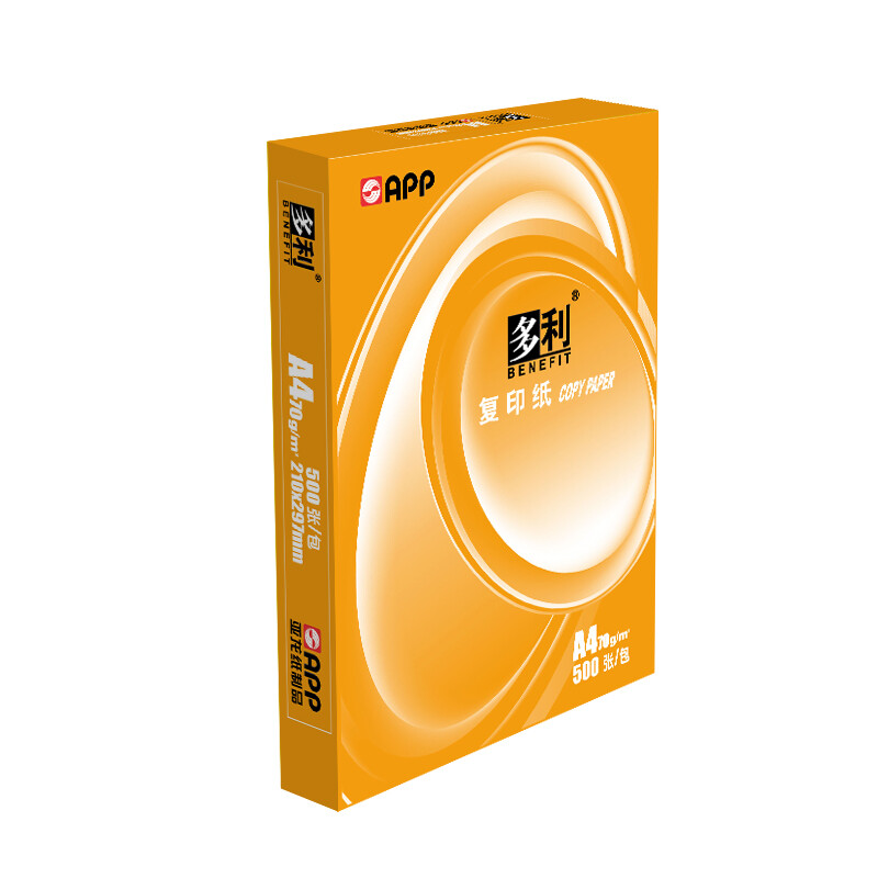 金光（APP) 多利 A4 80g复印纸 电脑打印纸办公用品全木桨白纸 8包装/箱 共4000张-融创集采商城