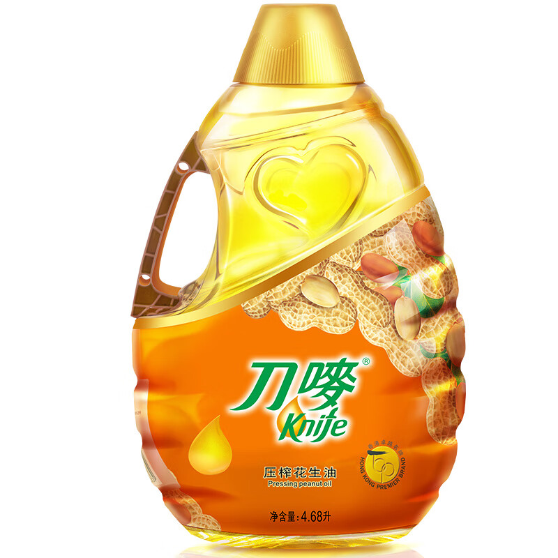 刀唛 Knife 食用油 花生油4.68L 精炼压榨一级_刀唛（Knife）