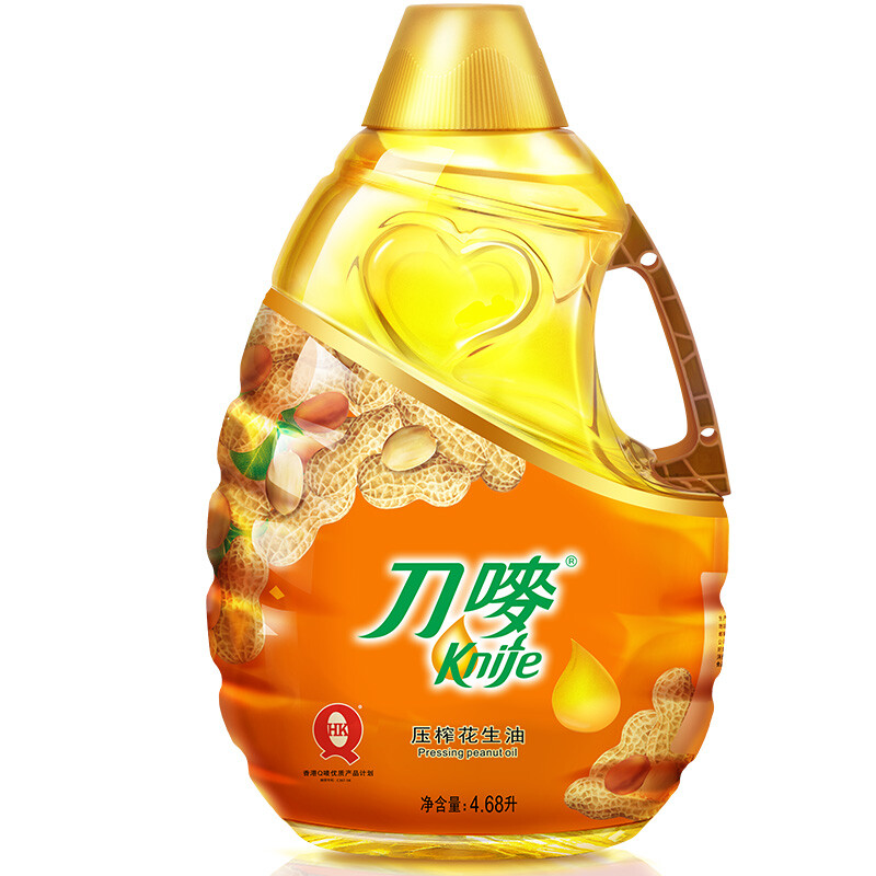 刀唛 Knife 食用油 花生油4.68L 精炼压榨一级_刀唛（Knife）