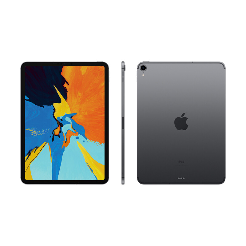 Apple iPad Pro11英寸平板电脑2018年新款（512G WLAN+Cellular/全面屏/A12X芯片/Face ID MU1J2CH/A）深空灰_Apple