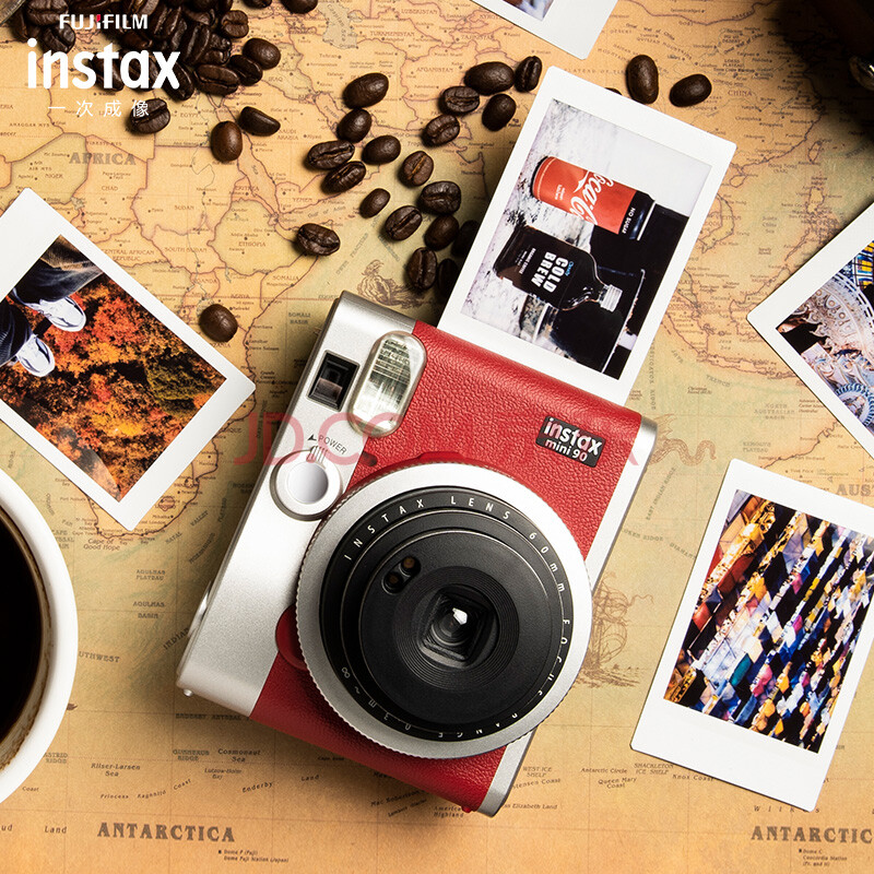 【INSTAXmini90】富士instax立拍立得 一次成像相机 mini90 典藏红【行情 报价 价格 评测】-京东