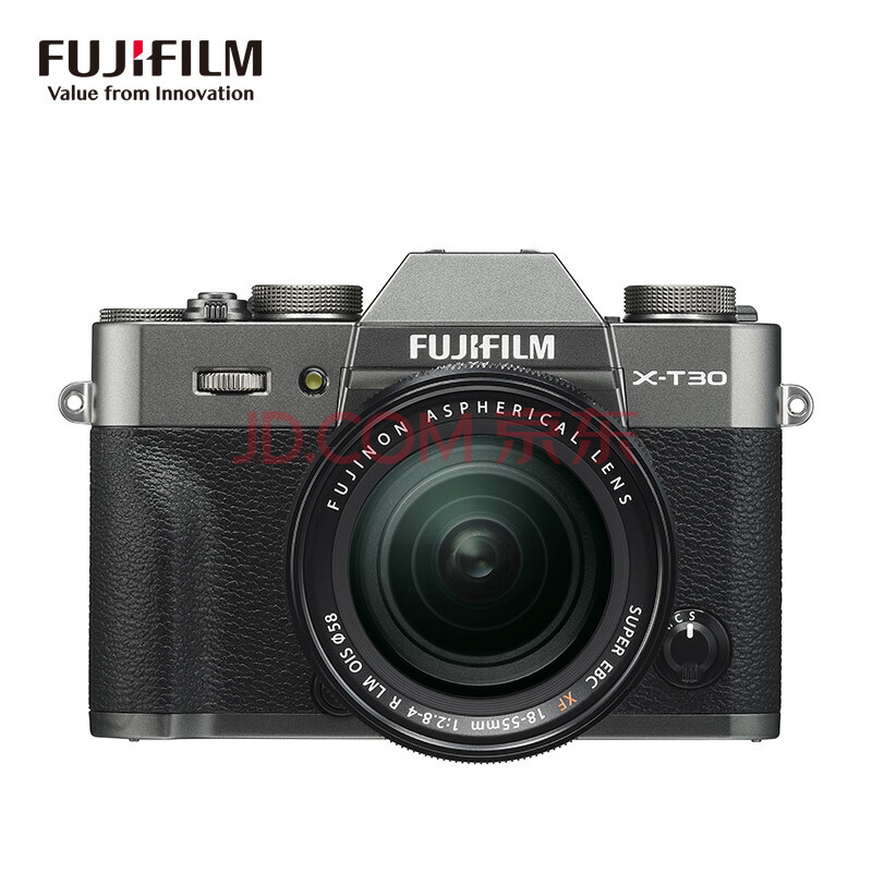 富士（FUJIFILM）X-T30/XT30 微单相机 套机 雅墨灰（18-55mm镜头 ) 2610万像素 4K视频 蓝牙WIFI_甄选251