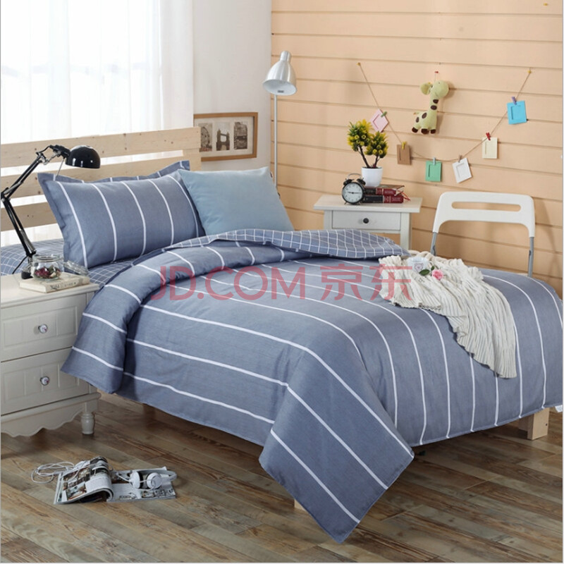 USAN HOME 床上用品三件套 床品套件 单人学生宿舍被套床单枕套 1M\1.2M床 下单备注花型及数量-中国中铁网上商城