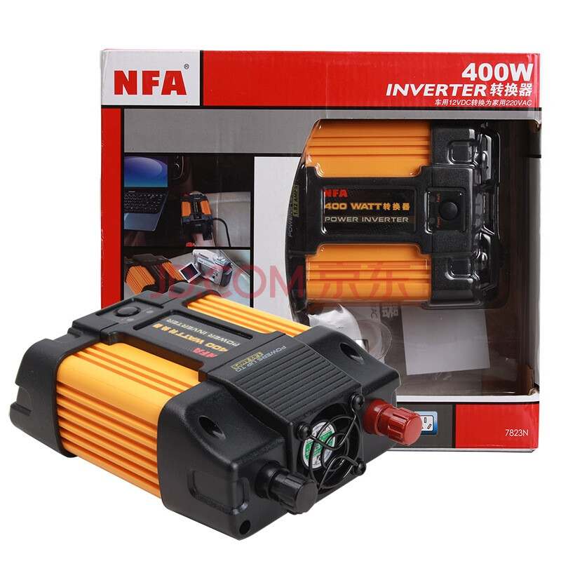 NFA 车载逆变器 7823N 12V转220V 汽车电源转换器 400W持续输出 带USB/AC输出 双配线 点烟器/电瓶两用逆变器--中国 ...