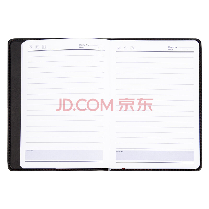 广博(GuangBo)32K120张拼皮商务皮面记事本子文具笔记本记事薄 棕黑GBP0647--中国中铁网上商城