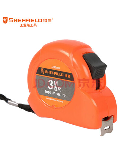 钢盾S077003 卷尺3米测量尺不锈钢卷尺3m*16mm木工尺
