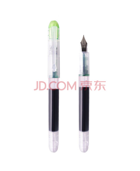 白雪(snowhite)FP20直液式F笔尖练字钢笔书写速干 钢笔 标记笔 绿色12支装