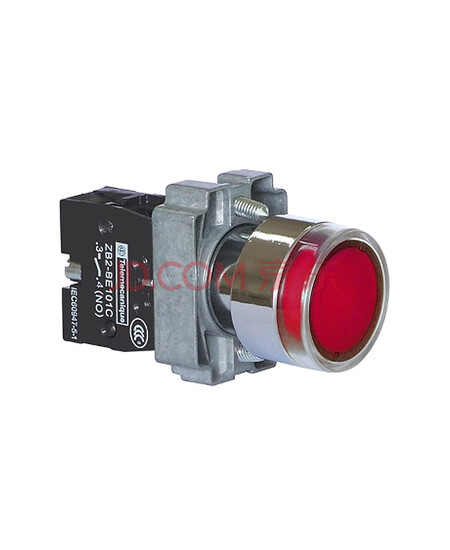 施耐德电气 XB2B系列带灯按钮LED 220V*色平色带灯按钮XB2BW34M1C+ZB2BE102C