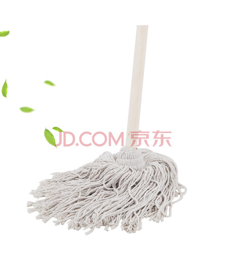兰诗（LAUTEE）DM-181 白棉线拖把 老式木杆圆头拖把