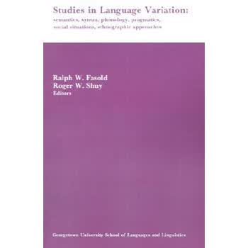 【】Studies in Language Variation: