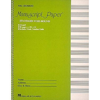 【】Standard Wirebound Manuscript Pap