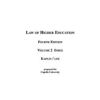 【】Wcsthe Law of Higher Ed 4e V