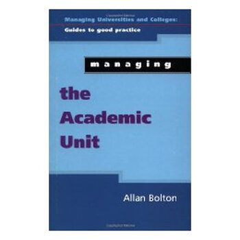 【】Managing the Academic Unit
