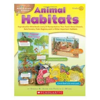 【】Animal Habitats, Grades 2-3:
