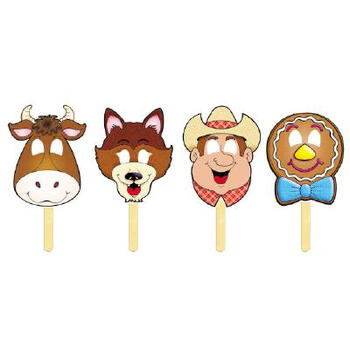 【】Gingerbread Man Fairy Tale Masks