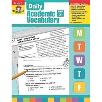 Daily Academic Vocabulary, Grade 3