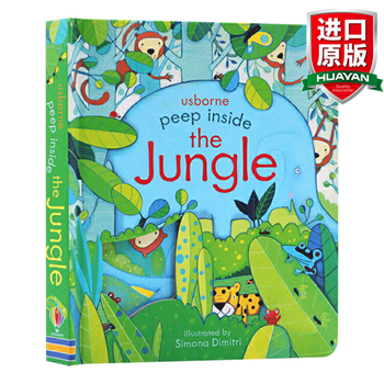 英文原版 丛林 Usborne Peep Inside The Jungle 偷偷看里面系列