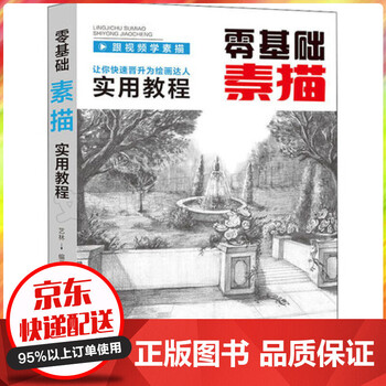 零基础素描实用教程 民主与建设出版社 跟视频学素描让你快速晋升为绘画达人实用教程教材零基础素描书籍