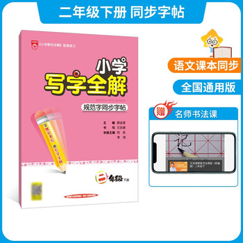 小学写字全解 二年级下册同步字帖（人教版）语文生字同步练字帖小学生同步写字课二年级下册字帖配书法课程 2022新版