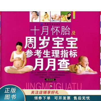 十月怀胎及周岁宝宝参考生理指标月月查精美挂图