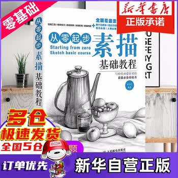 从零起步素描基础教程 绘画入门教程 铅笔静物石膏几何体人物头像速写入门美术教材 从零起步素描基础教程
