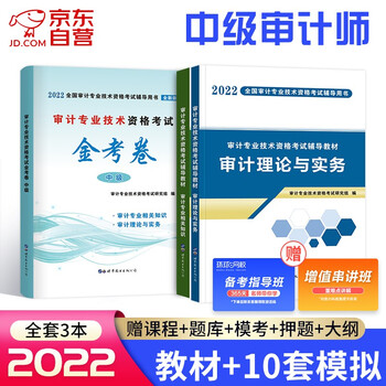 中级审计师辅导教材2022 审计师中级考试教材+全真模拟试卷 审计理论与实务+审计相关专业知识（套装共3册）可搭必刷金题历年真题库