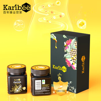 【Karibee嘉拉蜜TA25】Karibee可瑞比 蜂蜜澳洲原装进口超麦卢卡TA25+天然活性纯正蜜糖250g*2礼盒装 送礼佳品长辈营养品 ...
