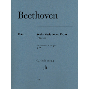 贝多芬 F大调六组变奏 op. 34 Beethoven, Ludwig van Six Varia
