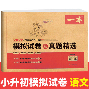 2022新版一本小学毕业升学模拟试卷及真题精选小升初语文数学英语全套三本小学生六年级上册下册精选试题 小升初模似真题试卷 语文