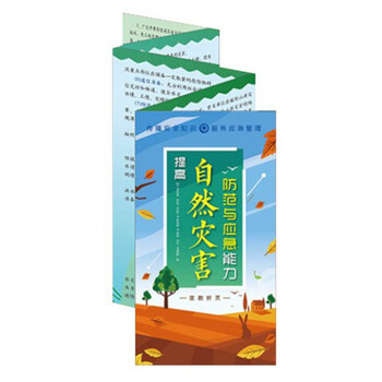 2022年防灾减灾周主题 减轻灾害风险 守护美好家园  2022年安全生产月咨询日活动宣传品 ZAZ0043提高自然灾害防范与应急能力折页50张