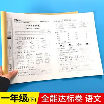 一年级下册试卷语文数学人教版全能达标100分同步训练小学1年级教材冲刺总复习卷周考期中期末单元测试卷 语文 一年级下册 人教版