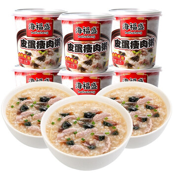 【海福盛海福盛 皮蛋瘦肉粥37g*6杯整箱装】海福盛 皮蛋瘦肉粥 营养早餐速食粥 方便代餐夜宵 辅食八宝米粥 37g*6杯【行情 报价 价格 评测】-京东