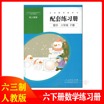 人教版小学6六年级下册数学配套练习册正版（六三制）32开本