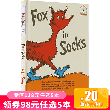 英文原版绘本 Fox in Socks 苏斯博士 Dr Seuss’s 精装 廖彩杏书单 儿童启蒙图画故事书