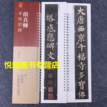 颜真卿多宝塔碑 全2卷 弘蕴轩编经典碑帖近距离临帖摹字练习卡 颜真卿楷书碑帖 学生成人临帖练字书籍