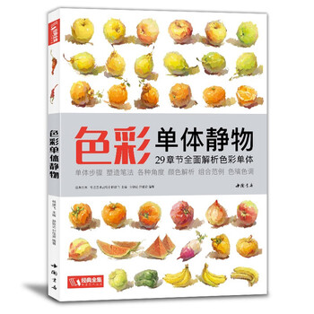 经典全集 色彩单体静物临摹书水粉画入门零基础教程单个范画画册起步联考美院美术高考考试教材
