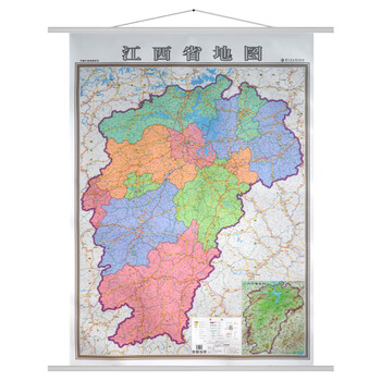 【加厚商务】2021年新版 江西省地图 1*1.4米  政区交通概况 办公室装饰 家庭学习